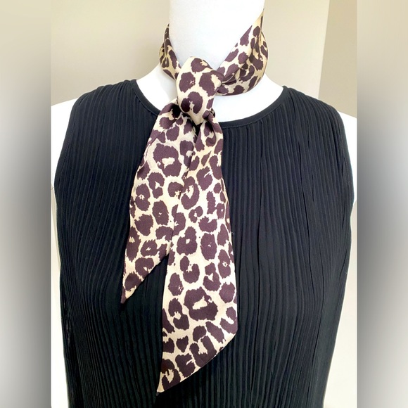 Accessories | Skinny Silk Animal Print Scarf | Poshmark